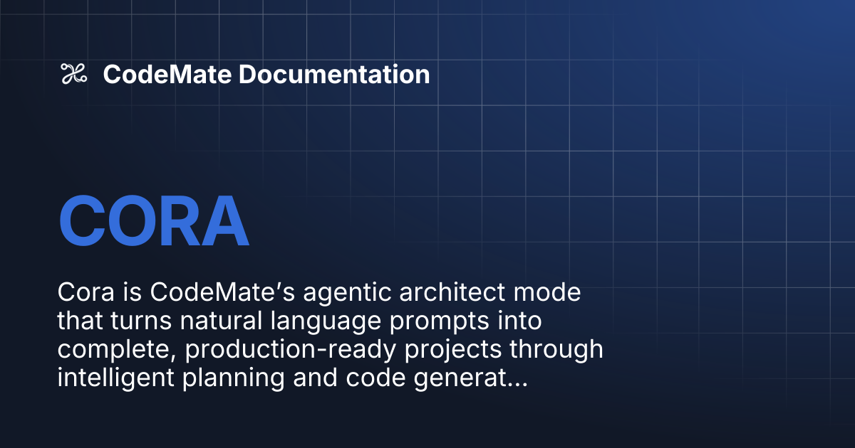 CORA | CodeMate Documentation